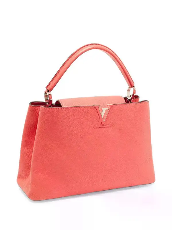 LOUIS VUITTON Capucines Leather Tote Bag - Pink