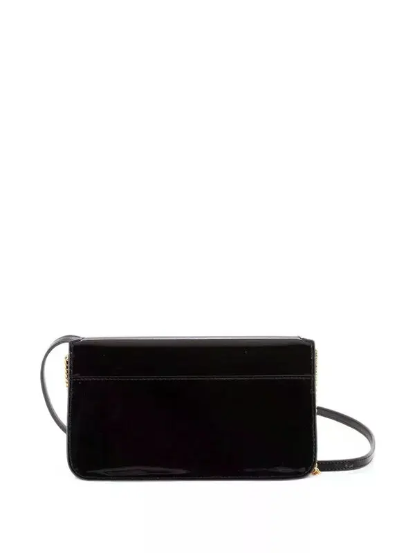 Saint Laurent Classic Monogram Phone Holder Shoulder Bag Patent Crossbody Bag - Black
