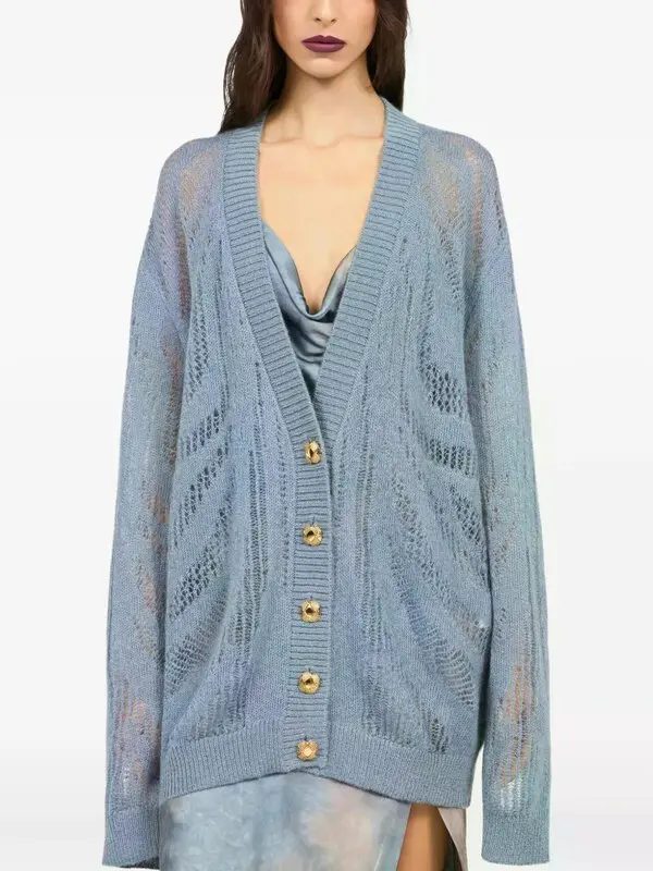 Roberto Cavalli Open-knit Cardigan