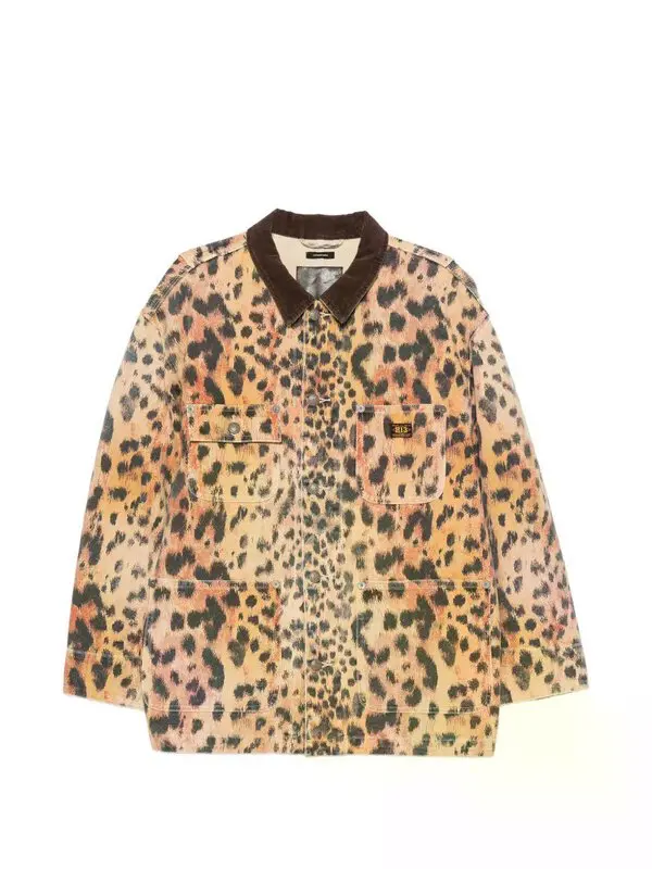 R13 Leopard-print Corduroy-collar Jacket