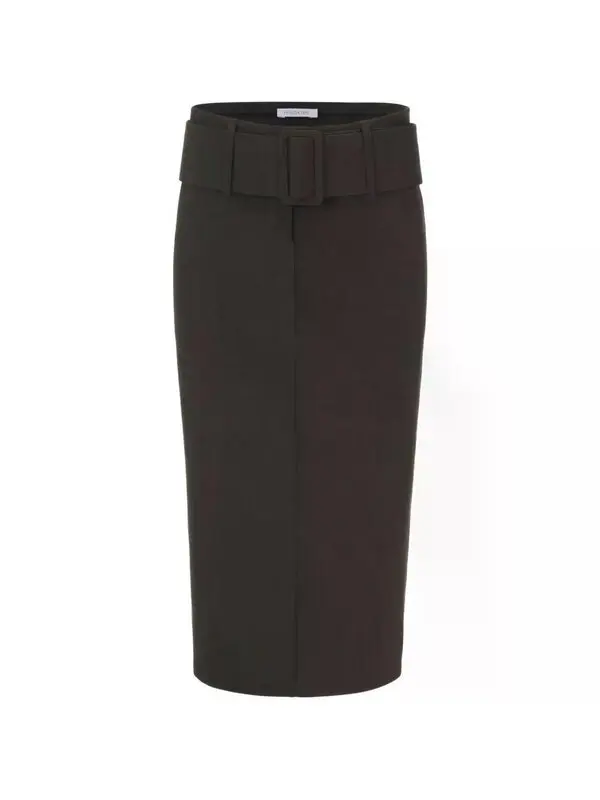 Patrizia Pepe Belted Pencil Midi Skirt - Green
