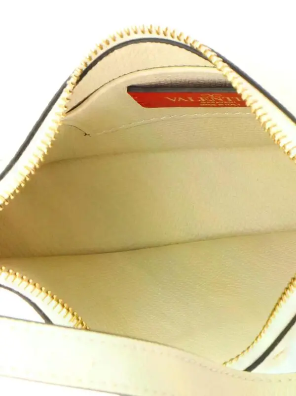 Valentino Garavani Vlogo Leather Mini Hobo Bag - White