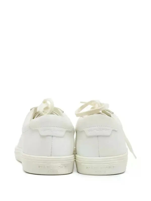 Saint Laurent Andy Calf Leather Lace Up Sneakers
