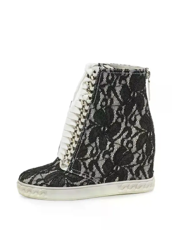 Casadei Lace Wedge Sneakers