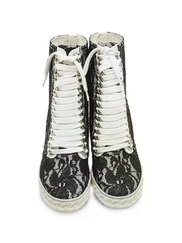 Casadei Lace Wedge Sneakers