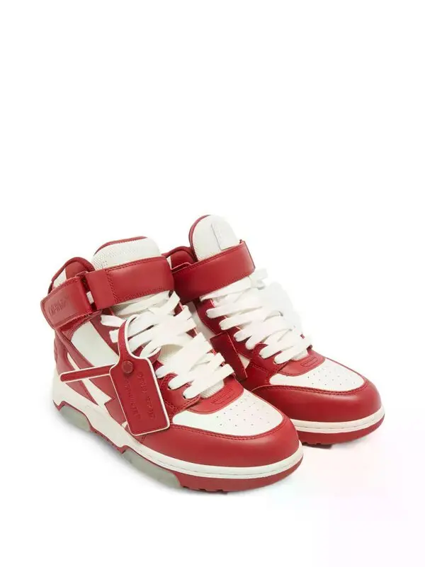 Off-White Out Of Office" High-top Sneakers - Red