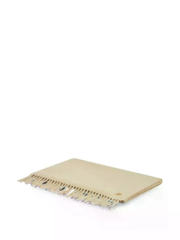 Tommy Hilfiger Logo-plaque Fringed Scarf