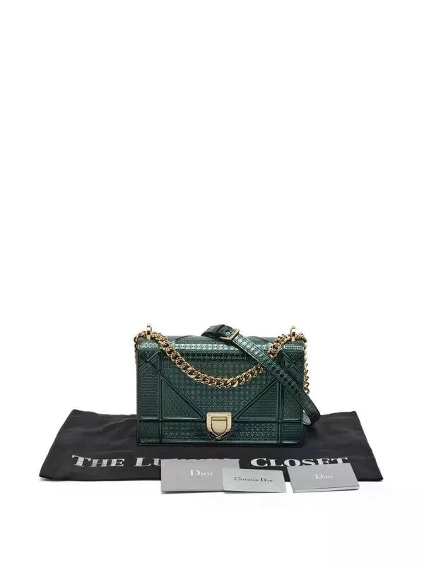 Dior 2018 Medium Diorama Microcannage Shoulder Bag