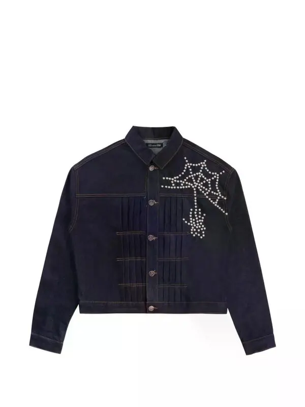 BOREDOM KILLS Spider Embellished Denim Jacket