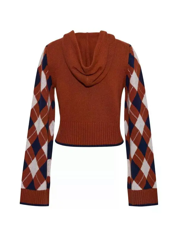 Cara Cara Oakley Argyle-knit Hoodie