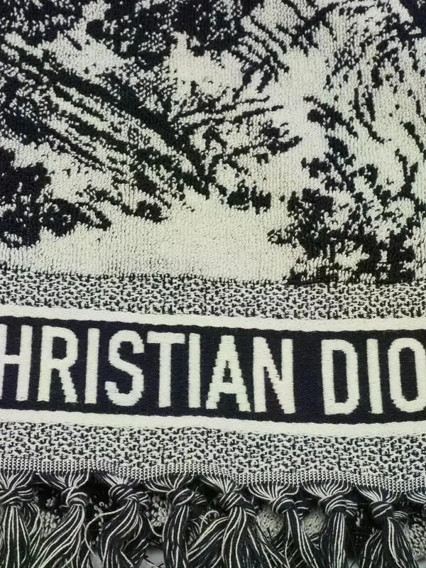 Dior Oblique-pattern Beach Towel