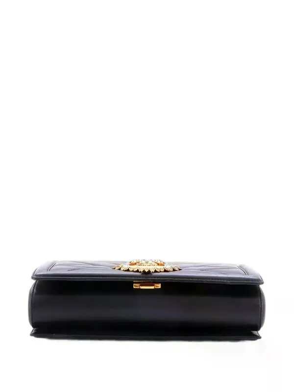 Dolce & Gabbana Devotion Full Flap Quilted Leather Large Shoulder Bag