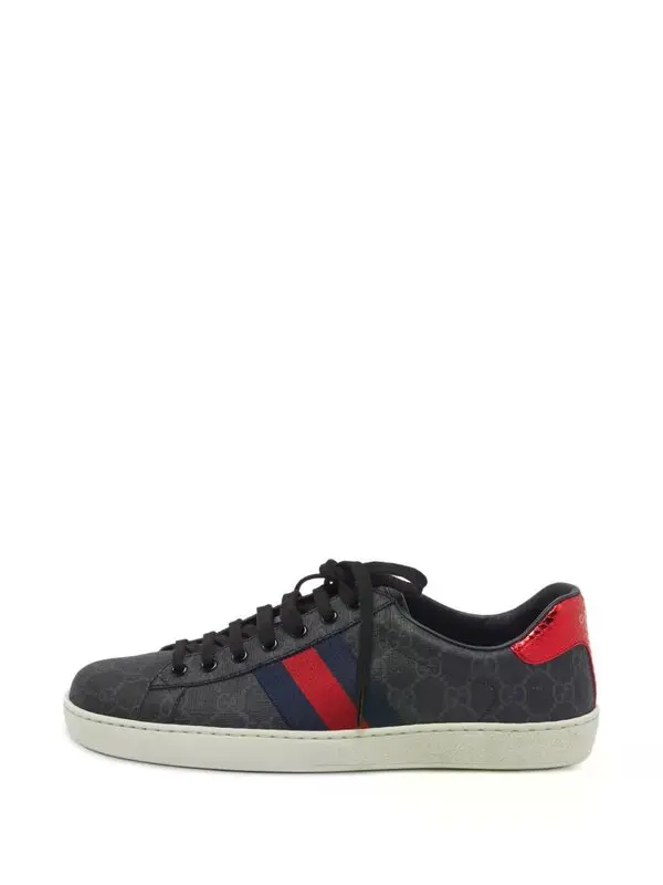 Gucci Ace Web-detail Sneakers - Grey