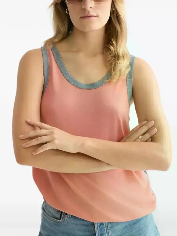 Scotch & Soda Ribbed-trim Tank Top