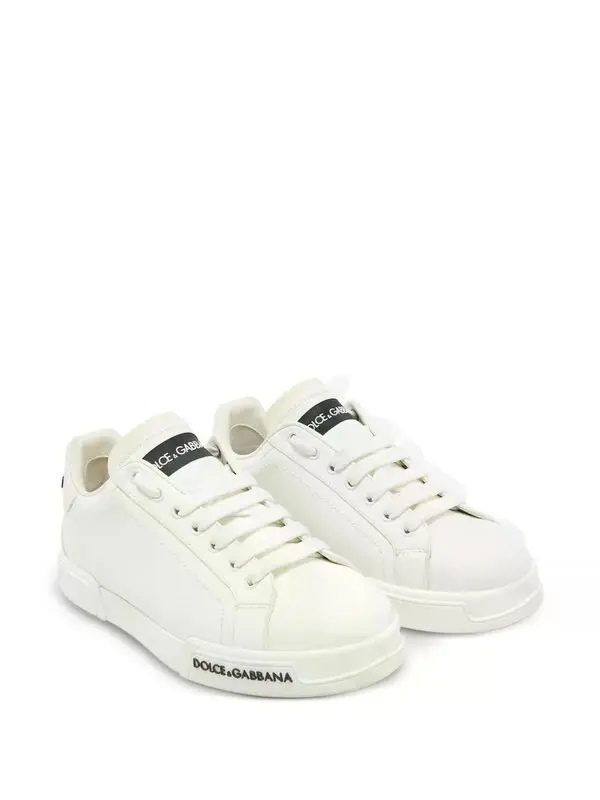Dolce & Gabbana Portofino Lace-up Sneakers - White