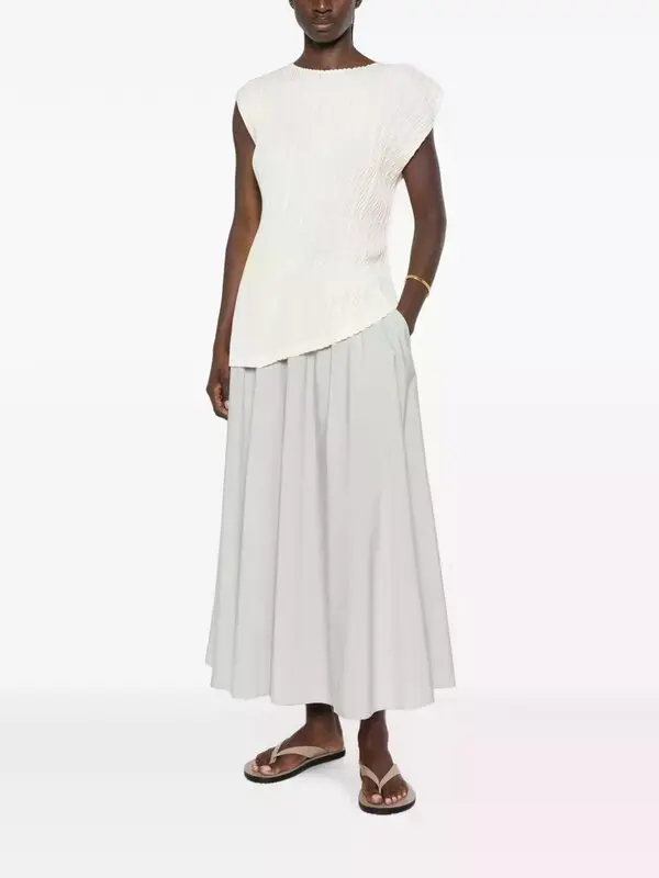 Herno Drawstring Flared Midi Skirt - Grey