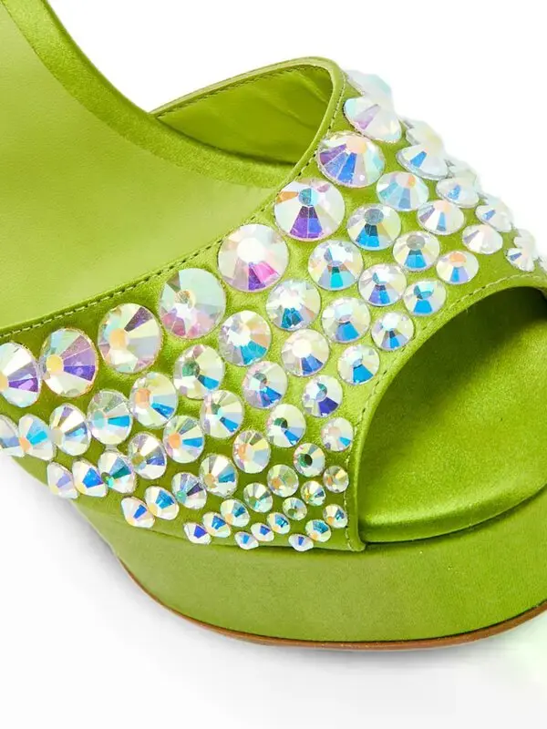 LE SILLA Crystal-embellished Wedge Sandals