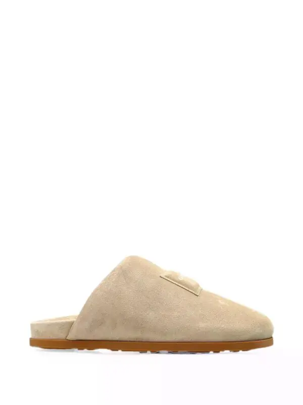 Givenchy Puffy Mules In Suede - Neutrals