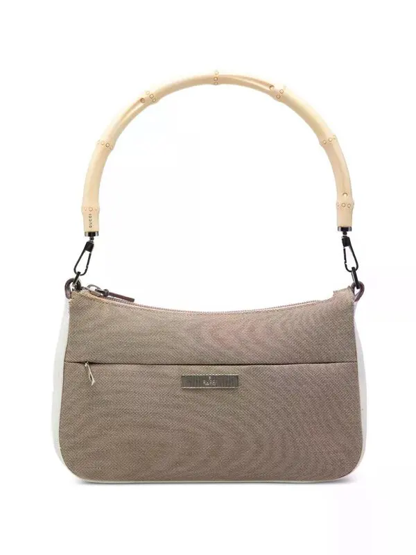 Gucci Gg Canvas Bamboo Top Handle Handbag - Neutrals