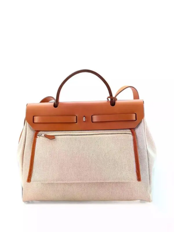Hermès Herbag Zip Pegase Pop Toile And Leather 31 Shoulder Bag
