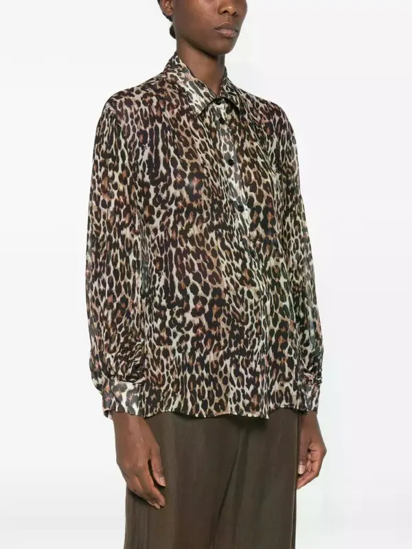 Imperial Leopard Print Button-down Shirt