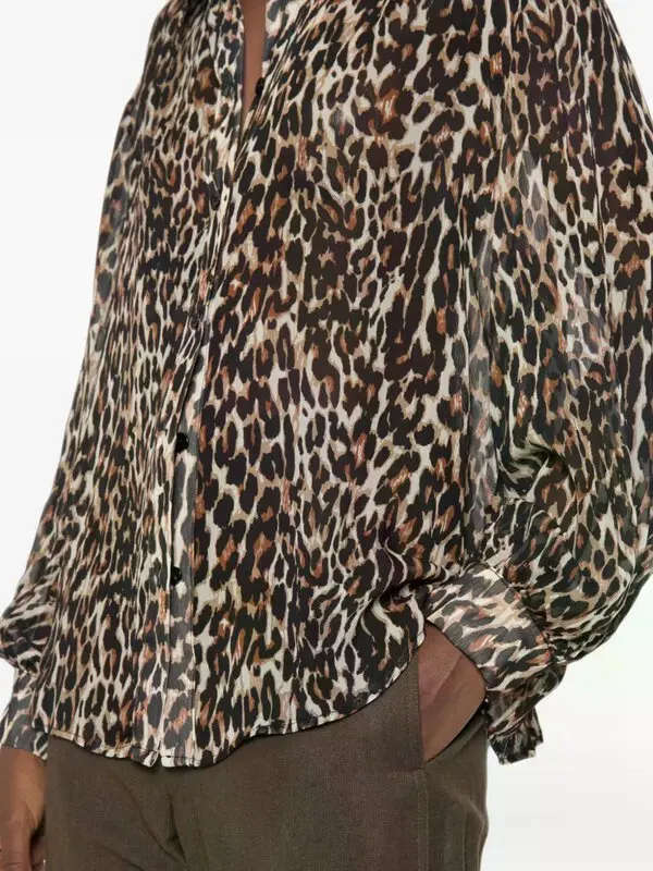 Imperial Leopard Print Button-down Shirt