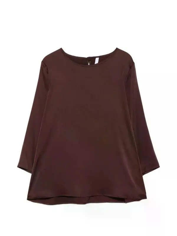 Imperial Satin Finish Three-quarter Sleeve Blouse