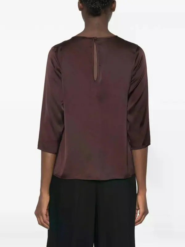 Imperial Satin Finish Three-quarter Sleeve Blouse