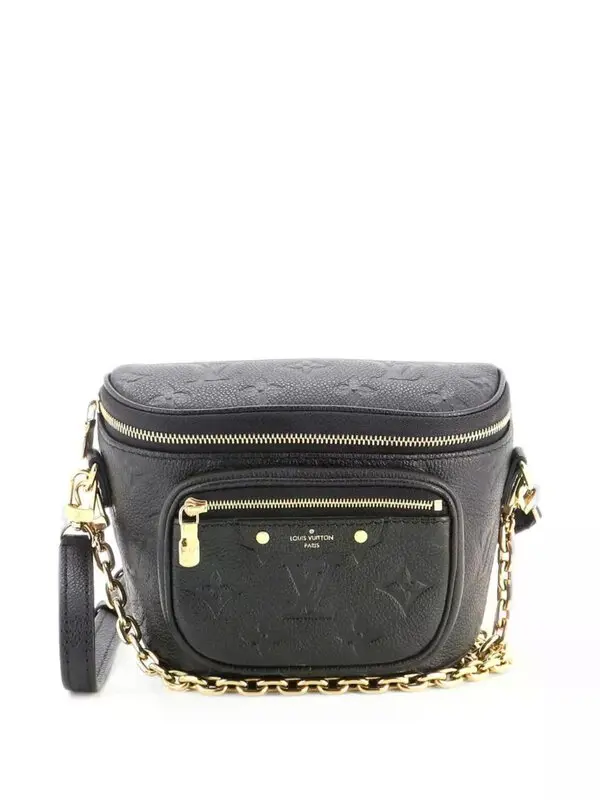 LOUIS VUITTON Bum Bag Monogram Empreinte Leather Mini Belt Bag - Black