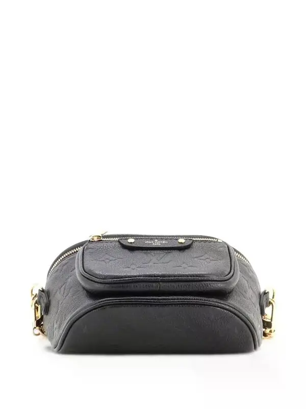 LOUIS VUITTON Bum Bag Monogram Empreinte Leather Mini Belt Bag - Black