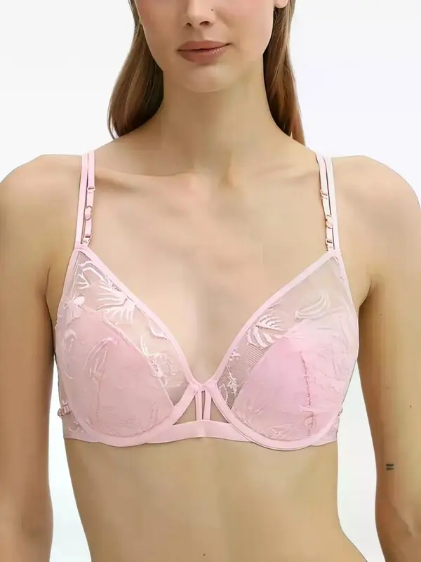 Chantelle Spirits Floral-lace Underwired Bra - Pink