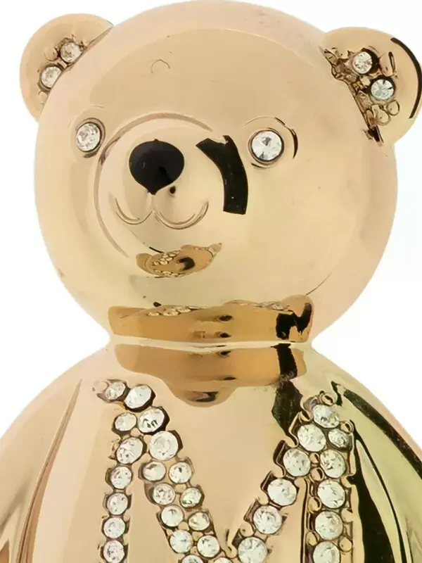 Max Mara Crystal-embellished Bear Brooch