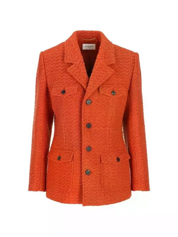Saint Laurent Single-breasted Tweed Jacket