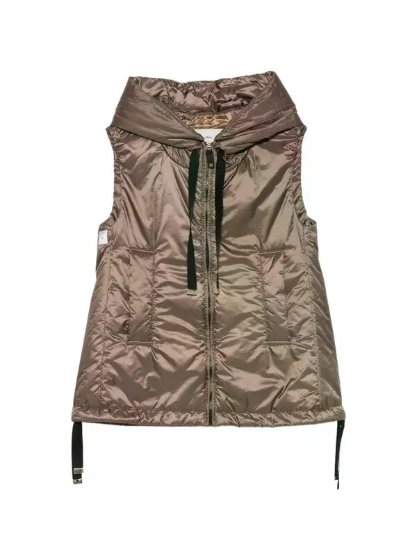 Max Mara Hooded Gilet - Brown
