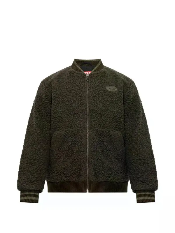 DIESEL® S-reds Fleece Bomber Jacket With Logo Patch