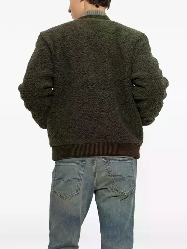 DIESEL® S-reds Fleece Bomber Jacket With Logo Patch