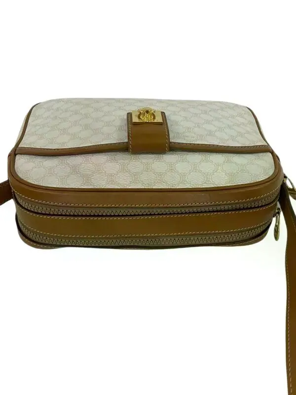 Celine 2010 Triomphe Coated Canvas Crossbody Bag