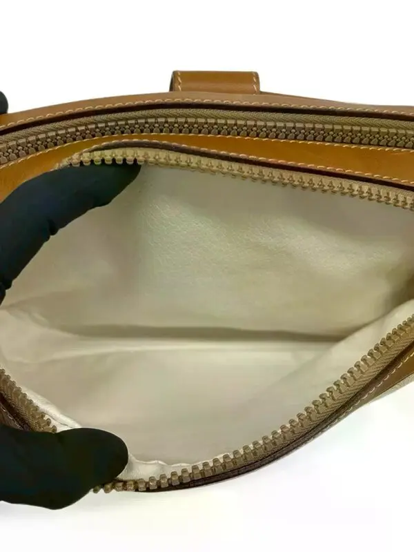 Celine 2010 Triomphe Coated Canvas Crossbody Bag