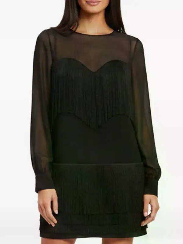 Moschino Tiered Fringe Playsuit - Black
