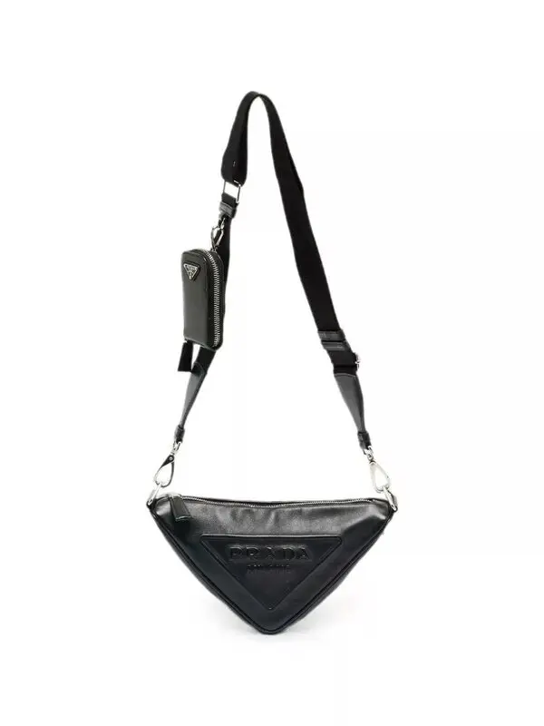 Prada Triangle Leather Shoulder Bag