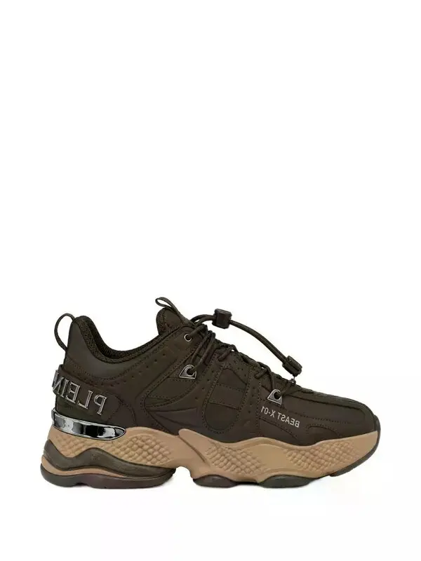 PLEIN SPORT Runner Beast X-01 Panelled Sneakers - Brown