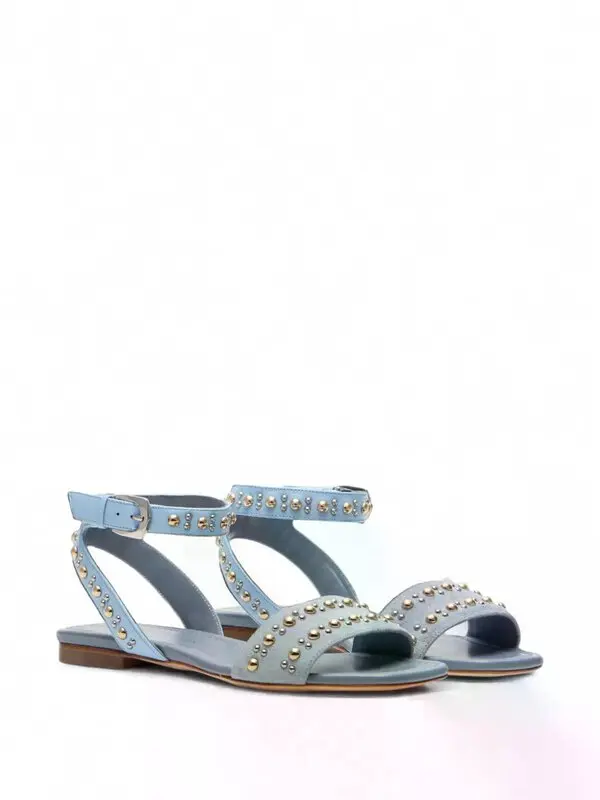 STUART WEITZMAN Perry Stud-embellished Sandals - Blue