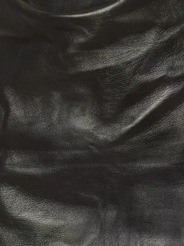 Magda Butrym Draped Leather Midi Skirt