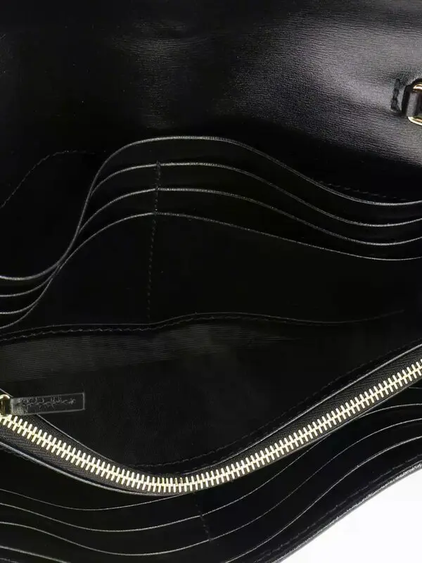 Gucci Jackie 1961 Continental Chain Wallet Leather Crossbody Bag - Black