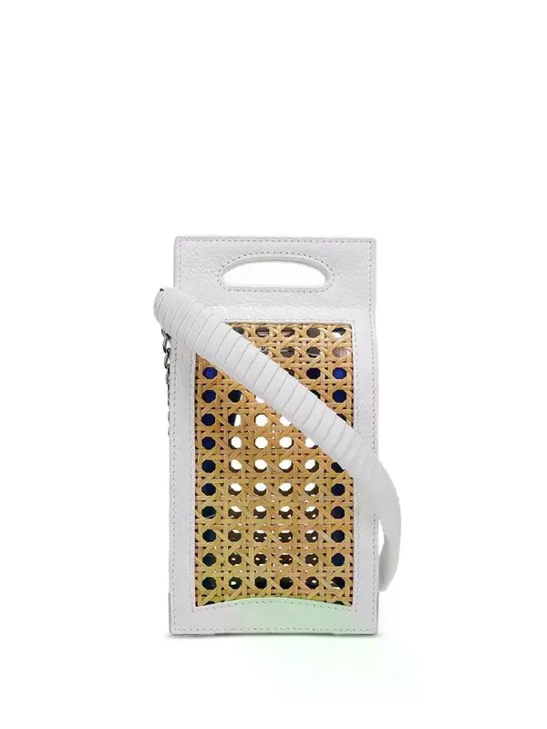 Tyler Ellis Mini Stella Wicker Tote Bag - White
