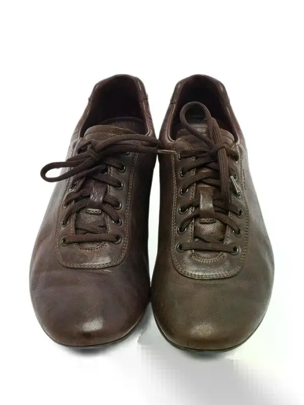 Prada Lace-up Leather Sneakers