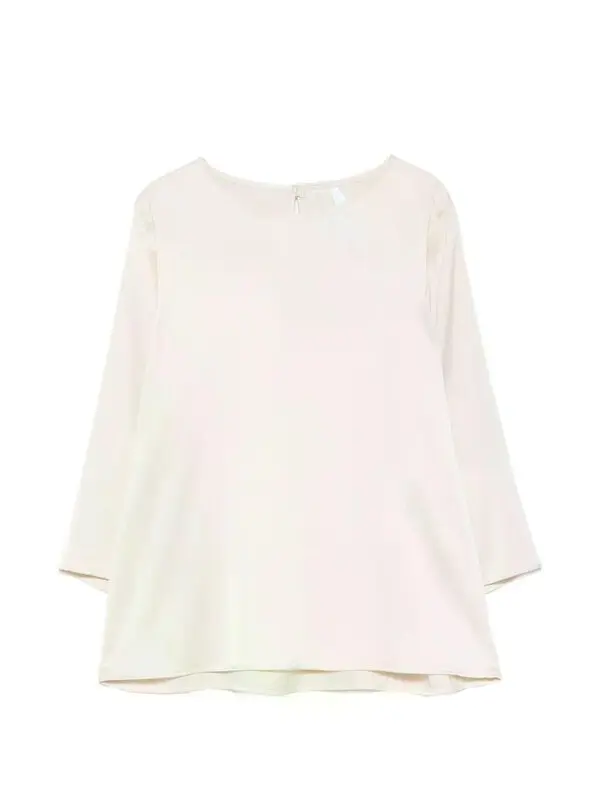Imperial Satin Finish Keyhole-back Blouse