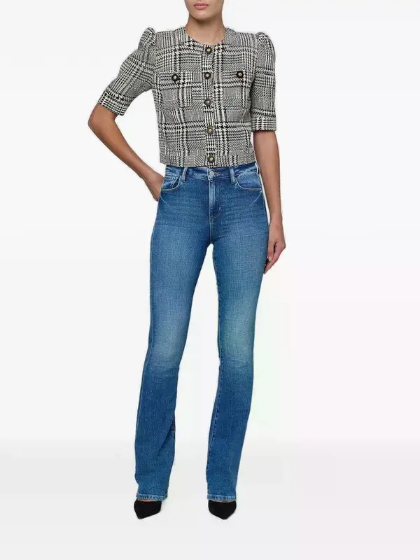 L'Agence Allegra Glen Plaid Cropped Jacket