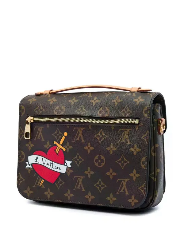 LOUIS VUITTON 2018 Monogram Patches Pochette Metis Satchel