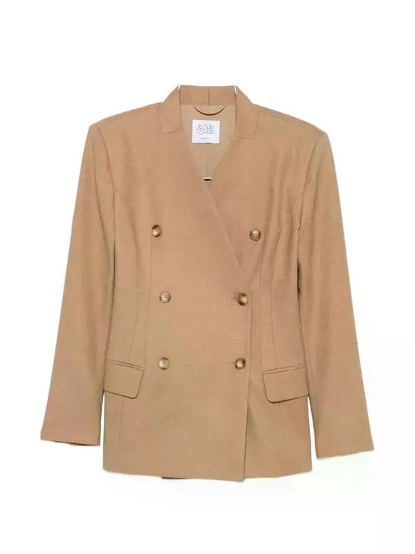 LE SULLY STUDIO Double-breasted Padded Shoulder Blazer